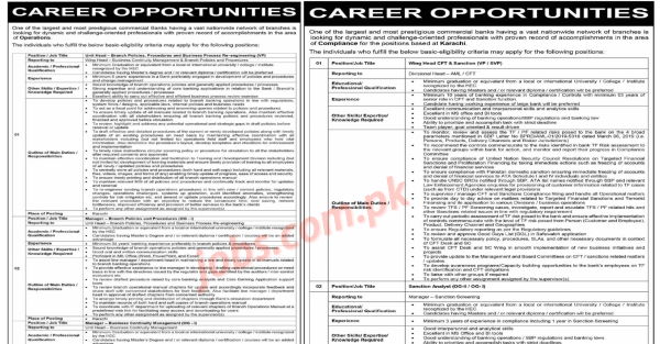 Pakistan Commercial Bank Jobs 2023 for Managers, Senior Officers ...